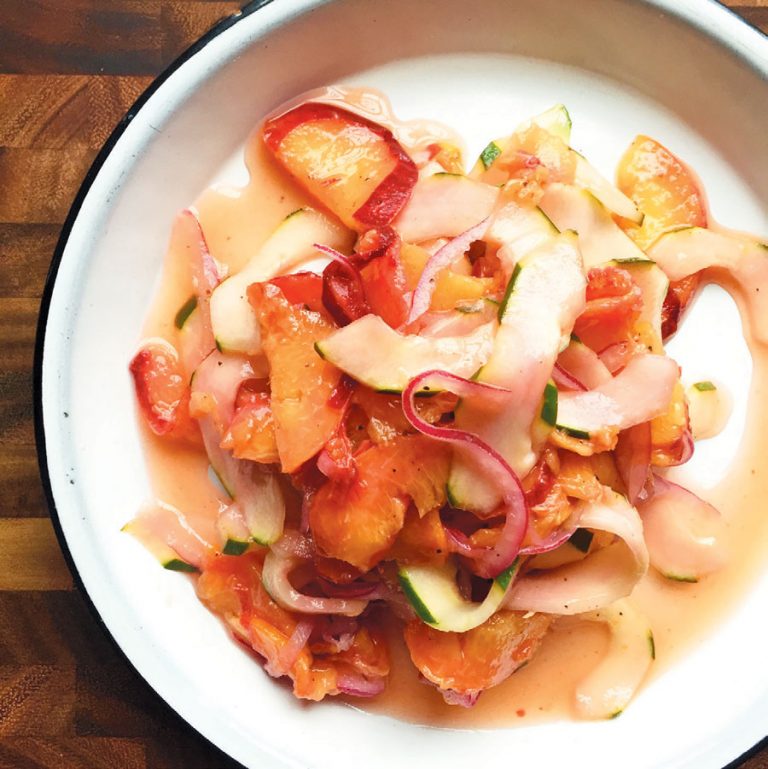 Marinated Cucumber and Peach Salad - Edible Nashville