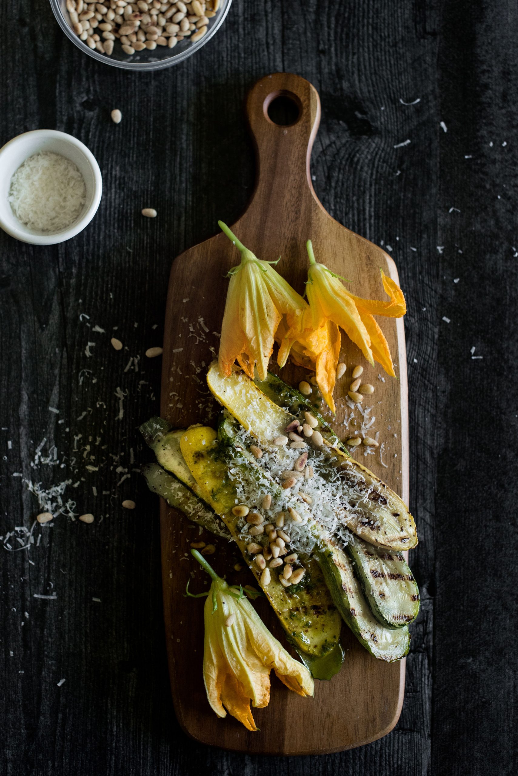 Grilled Zucchini with Basil Oil and Pine Nuts - Edible Nashville