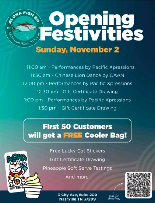 Aloha Fish Co. Grand Opening (11/2)